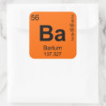 Periodic Table of Elements (Barium) Square Sticker | Zazzle