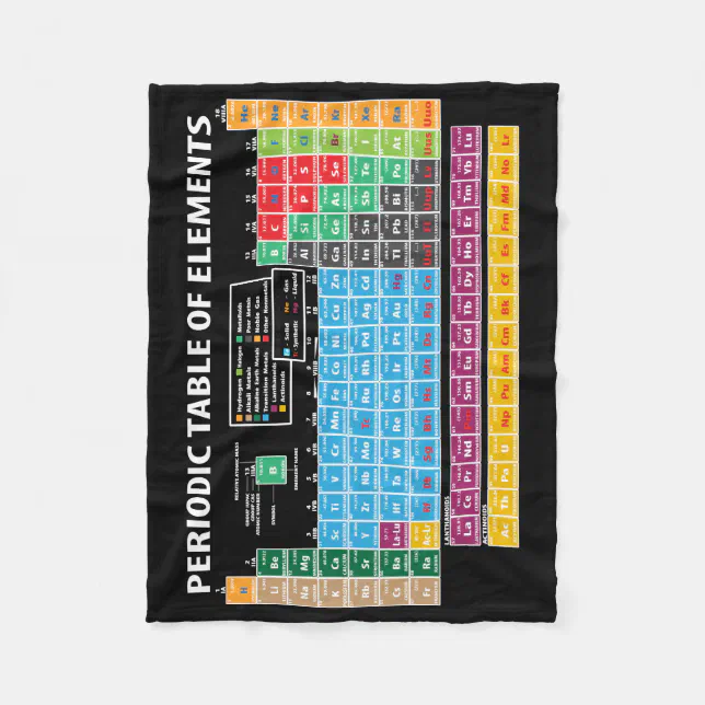 Periodic Table Of Elements Fleece Blanket | Zazzle