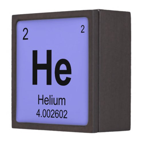 Periodic Table of Elements (Helium) Keepsake Box | Zazzle