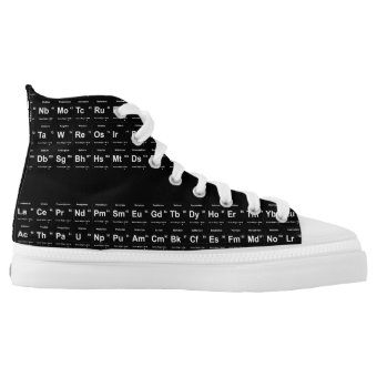 Periodic Table of Elements High-Top Sneakers | Zazzle
