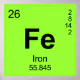 Periodic Table of Elements (Iron) Poster | Zazzle