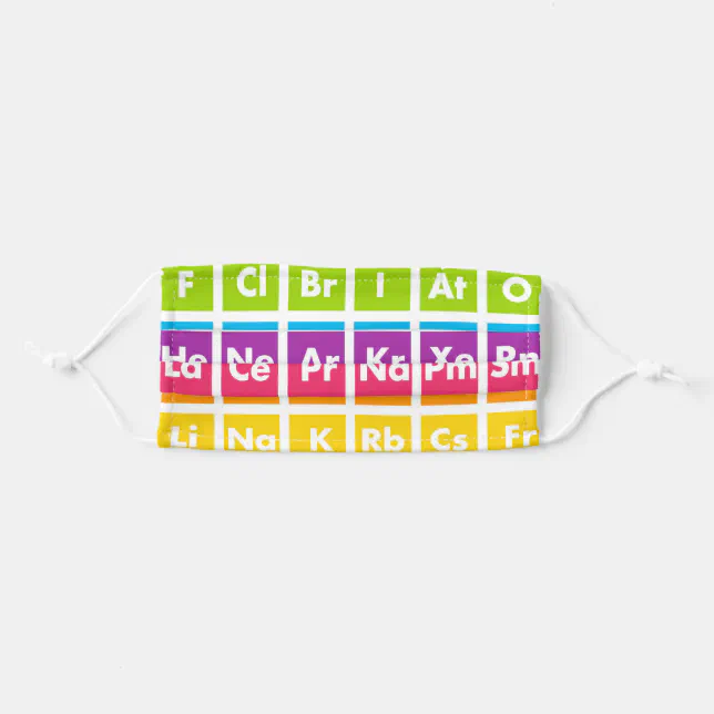 Periodic Table of Elements Science Face Mask | Zazzle