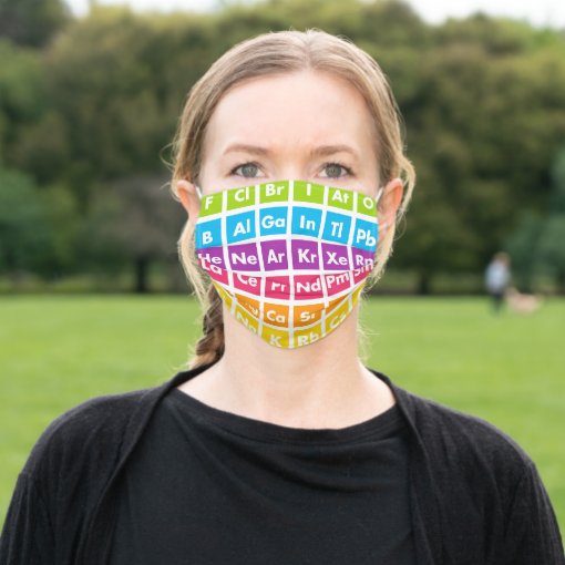 Periodic Table of Elements Science Face Mask | Zazzle