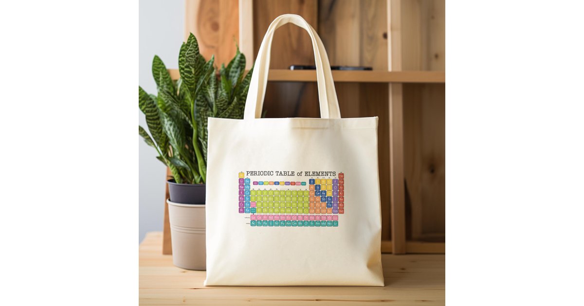 Periodic Table of Elements Tote Bag | Zazzle