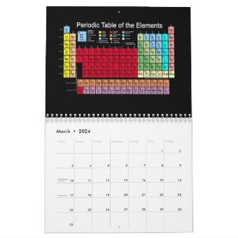 Periodic Table of the Elements Calendar | Zazzle