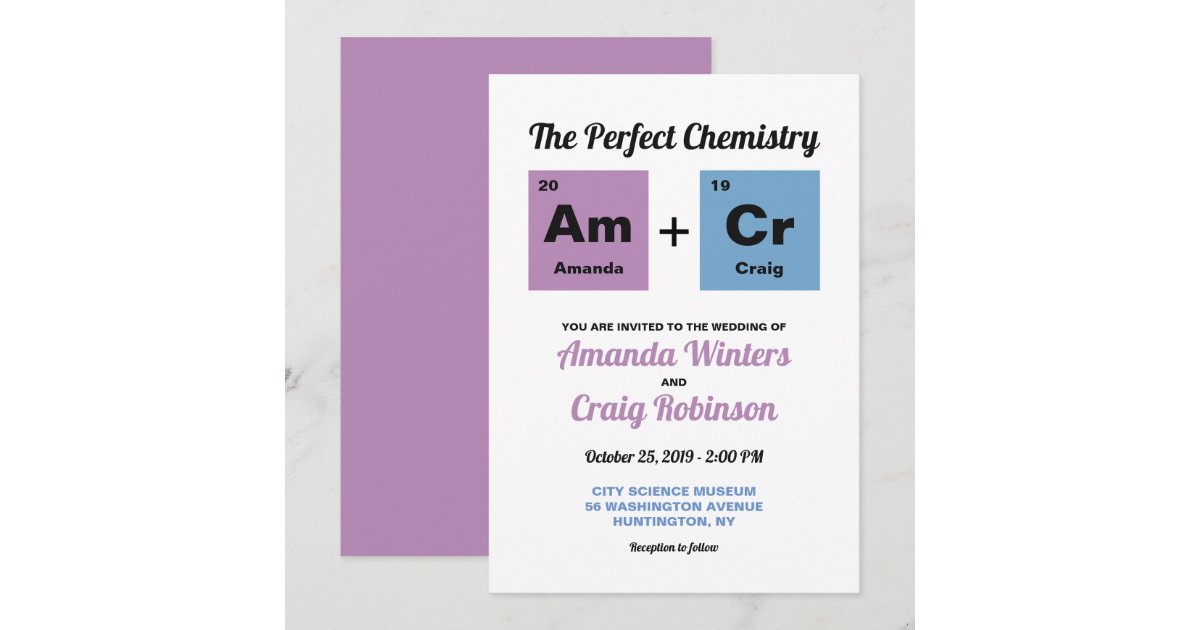 Periodic Table of the Elements Invitation | Zazzle