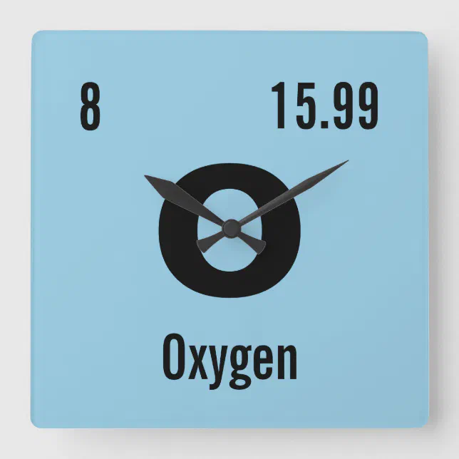 Periodic Table of the Elements Template Square Wall Clock | Zazzle