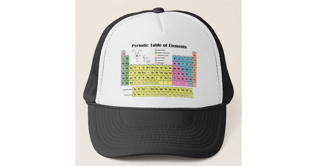 Periodic Table of the Elements Trucker Cap | Zazzle