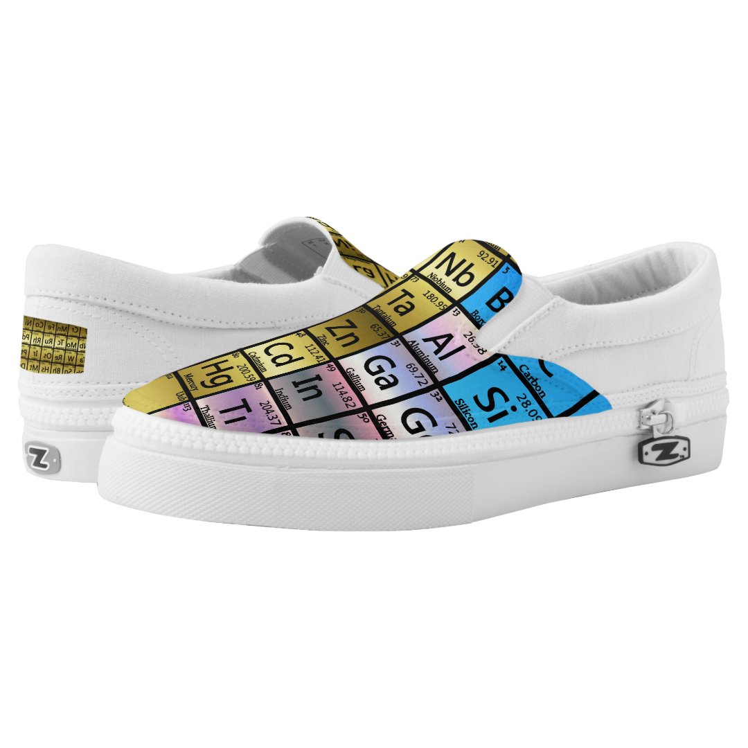 Periodic Table Slip-On Sneakers | Zazzle
