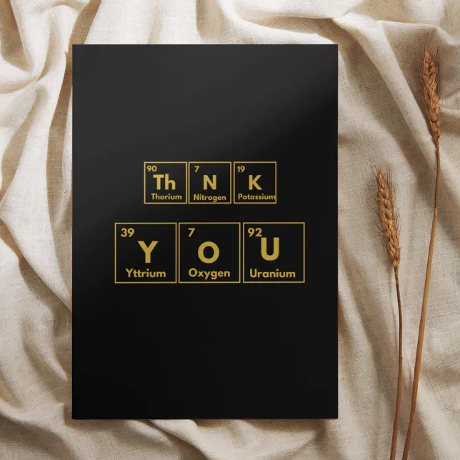 Periodic Table Thank you card | Zazzle