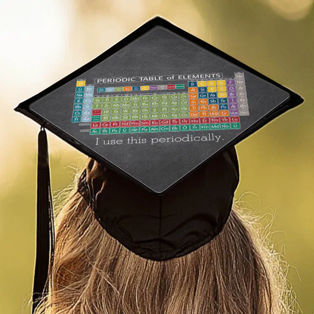Periodically Periodic Table of Elements Chalkboard Graduation Cap ...