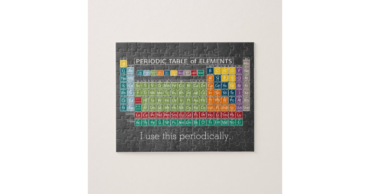 Periodically Periodic Table of Elements Chalkboard Jigsaw Puzzle | Zazzle