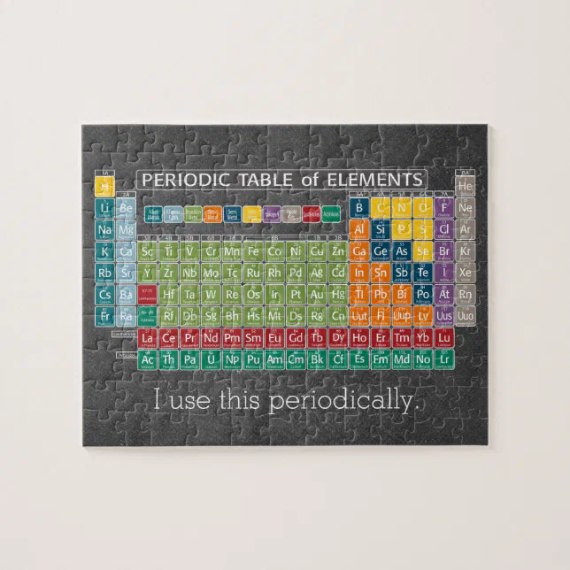 Periodically Periodic Table of Elements Chalkboard Jigsaw Puzzle | Zazzle