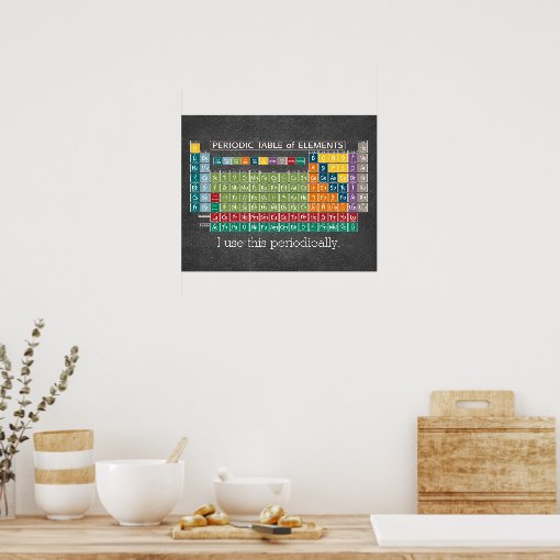 Periodically Periodic Table of Elements Chalkboard Poster | Zazzle