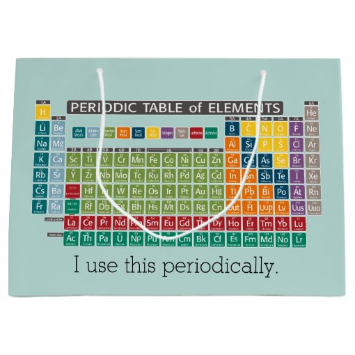 Periodically Periodic Table of Elements Large Gift Bag | Zazzle