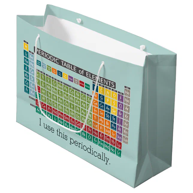 Periodically Periodic Table of Elements Large Gift Bag | Zazzle