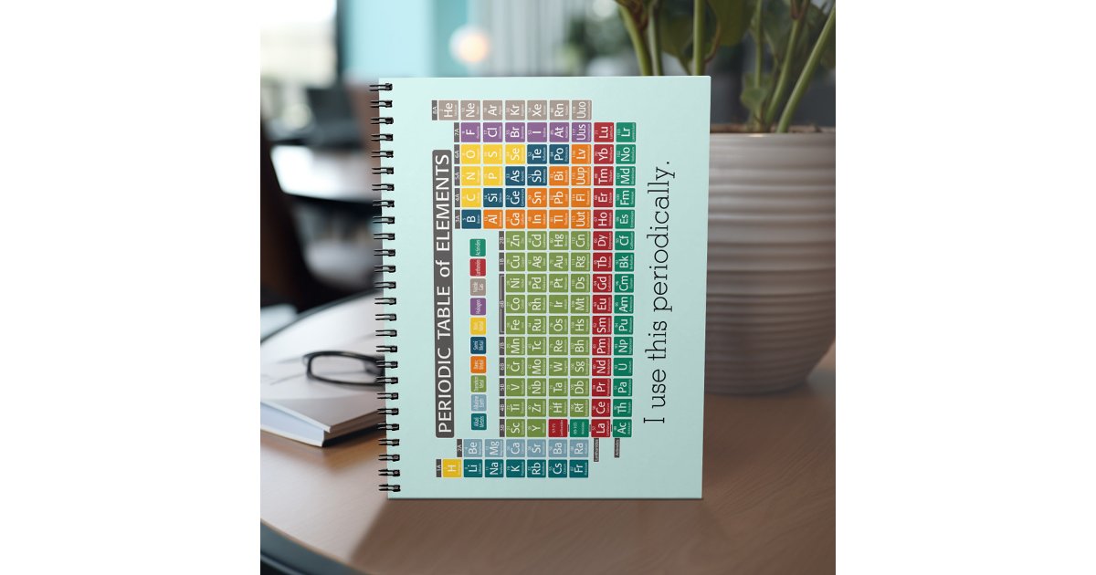 Periodically Periodic Table of Elements Notebook | Zazzle