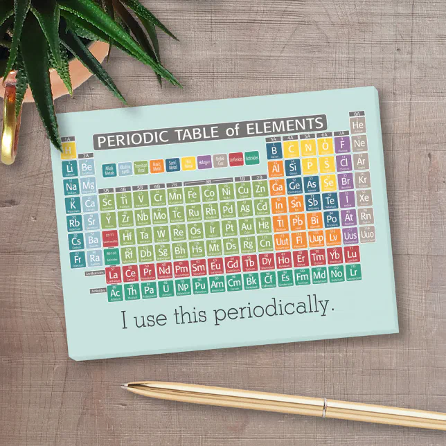 Periodically Periodic Table of Elements Post-it Notes | Zazzle