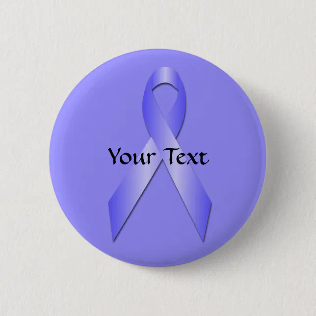 Periwinkle Awareness Ribbon Button Template | Zazzle