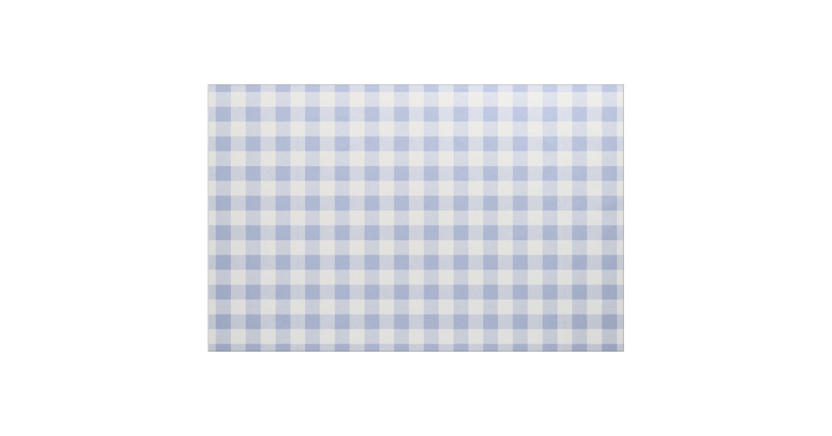 Periwinkle Blue Buffalo Check Pattern Fabric | Zazzle