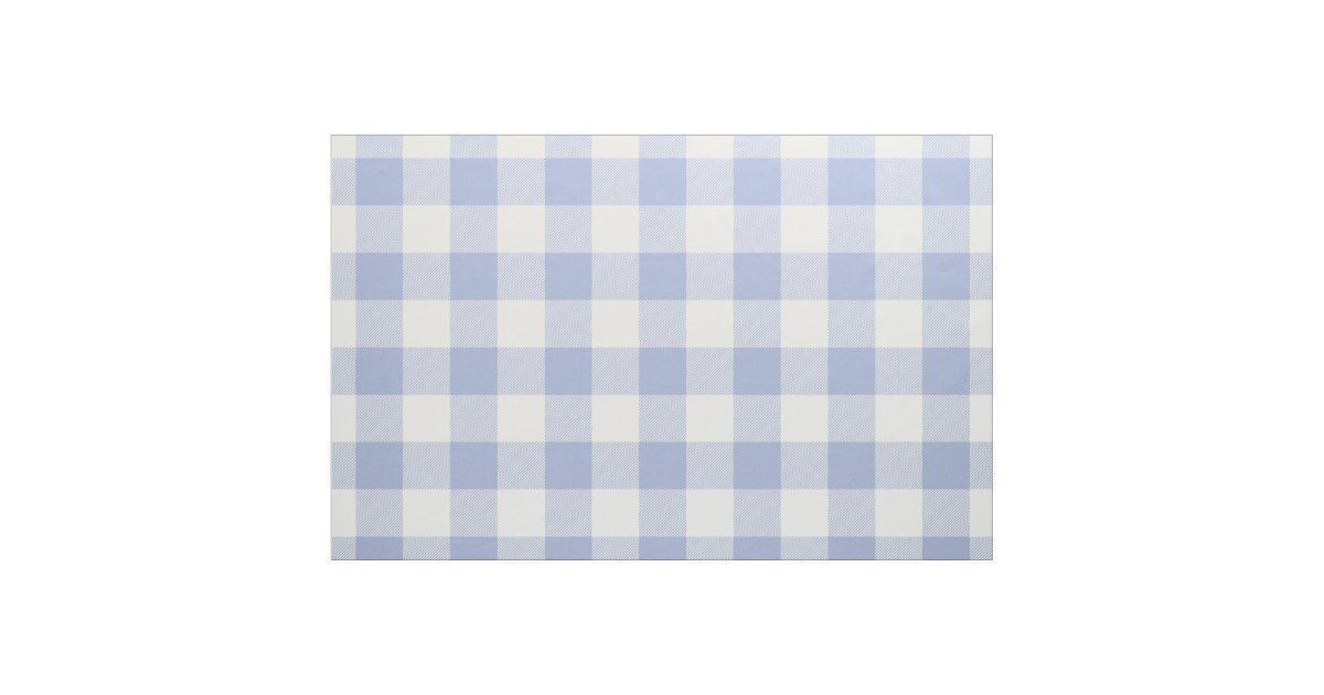 Periwinkle Blue Buffalo Check Pattern Fabric | Zazzle