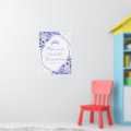 Periwinkle Blue Floral Quinceanera Welcome Sign | Zazzle