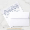 Periwinkle Blue Wildflower Wedding Invitation Envelope Liner | Zazzle