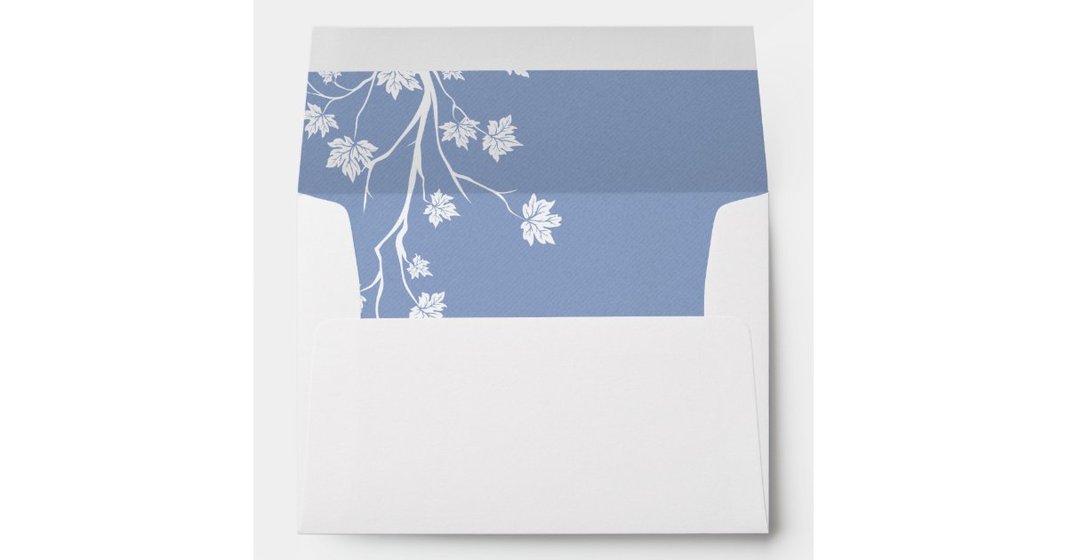 Periwinkle Botanical Branches and Leaves Envelope | Zazzle