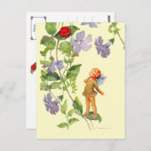 Periwinkle Elf and Ladybug Postcard | Zazzle