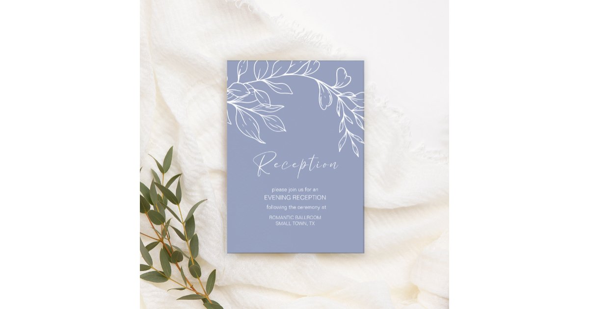 Periwinkle Flowers Wedding Enclosure Card | Zazzle