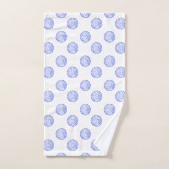 Periwinkle Polka Dots Bath Towel Set | Zazzle