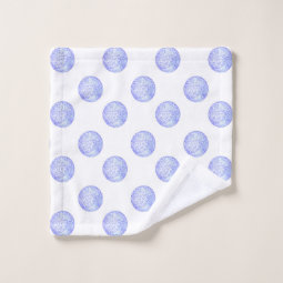 Periwinkle Polka Dots Bath Towel Set | Zazzle