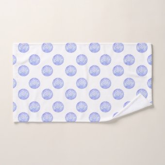 Periwinkle Polka Dots Bath Towel Set | Zazzle