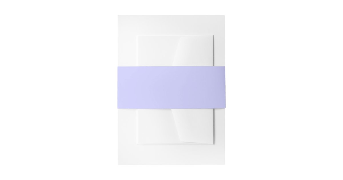 Periwinkle Purple Invitation Belly Band | Zazzle