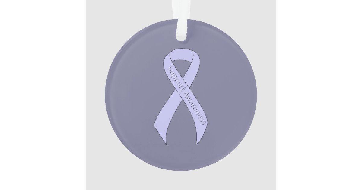 Periwinkle Ribbon Support Awareness Ornament | Zazzle