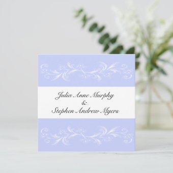 Periwinkle Sweet Floral Wedding Invitations | Zazzle