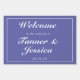 Periwinkle & White Modern Wedding Welcome Sign | Zazzle