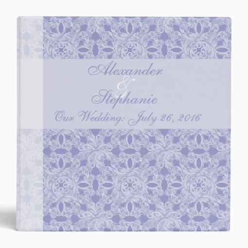 Periwinkle/White Wedding Portfolio Event Binder | Zazzle
