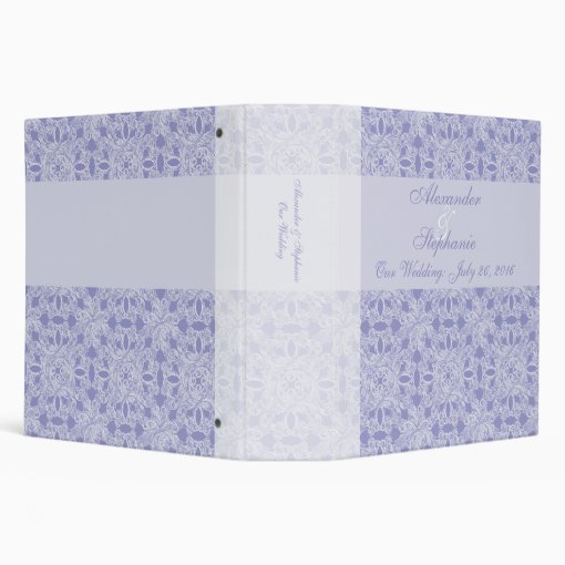 Periwinkle/White Wedding Portfolio Event Binder | Zazzle