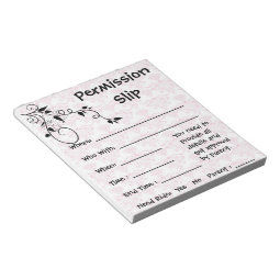 Permission Slip : Notepad | Zazzle