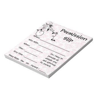 Permission Slip : Notepad | Zazzle