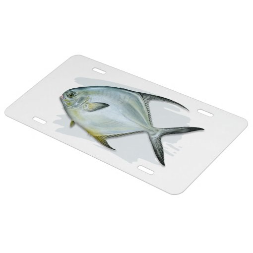 Permit Fish License Plate | Zazzle