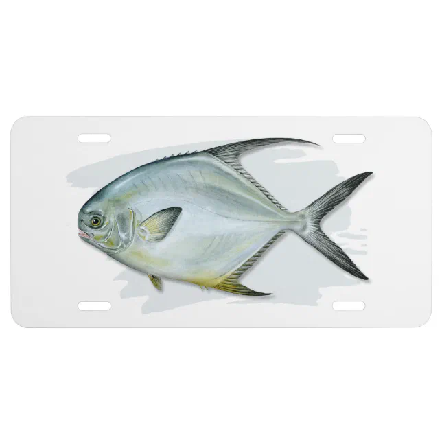 Permit Fish License Plate | Zazzle