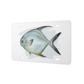 Permit Fish License Plate | Zazzle