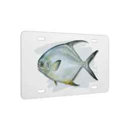 Permit Fish License Plate | Zazzle