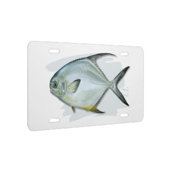 Permit Fish License Plate | Zazzle