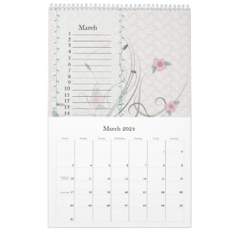 Perpetual Dutch Birthday Calendar Vintage Lace | Zazzle