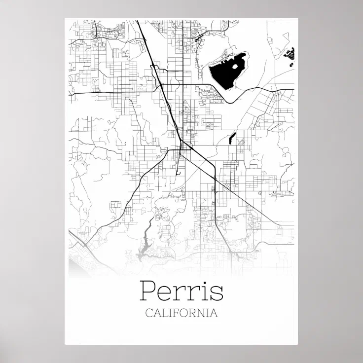 Perris Map - California - City Map Poster | Zazzle