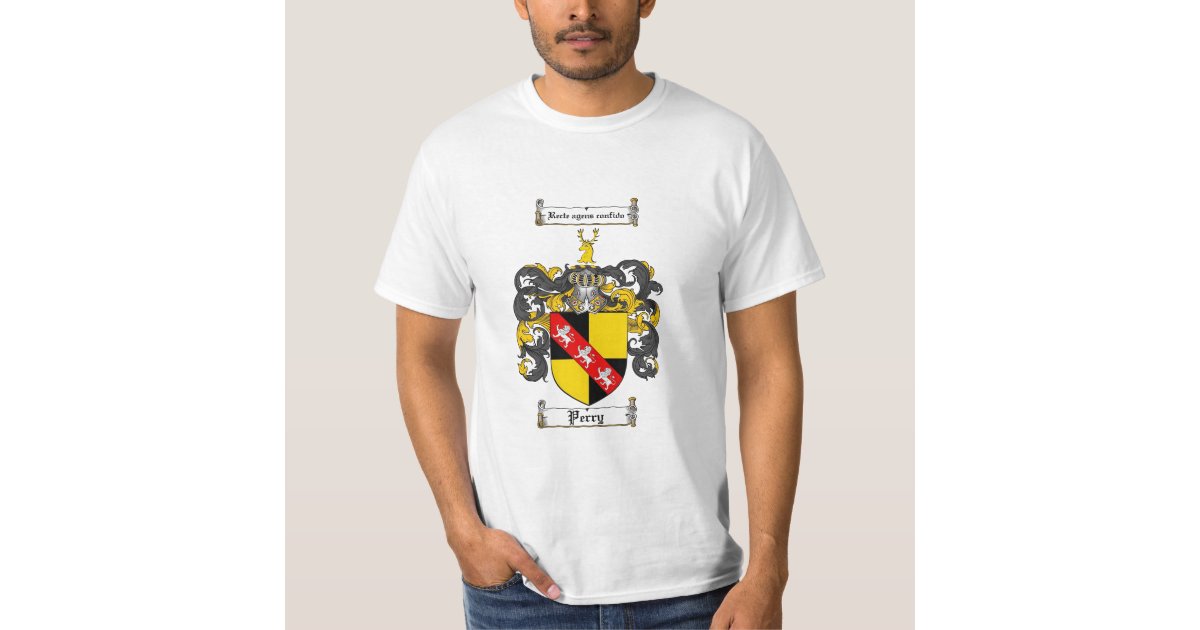 Perry Family Crest - Perry Coat of Arms T-Shirt | Zazzle