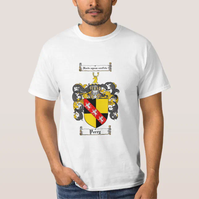 Perry Family Crest - Perry Coat of Arms T-Shirt | Zazzle